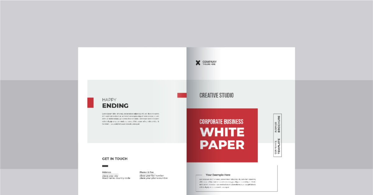 Beyaz Kağıt Şablonu veya İş Beyaz Kağıt tasarım şablonu