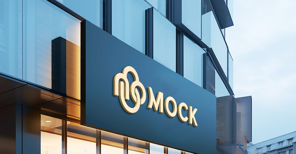 Cephe 3d gerçekçi vitrin tabelası logo maketi