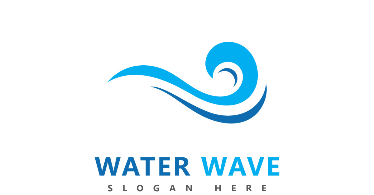 Fala logo symbol wektor ilustracja projekt V1