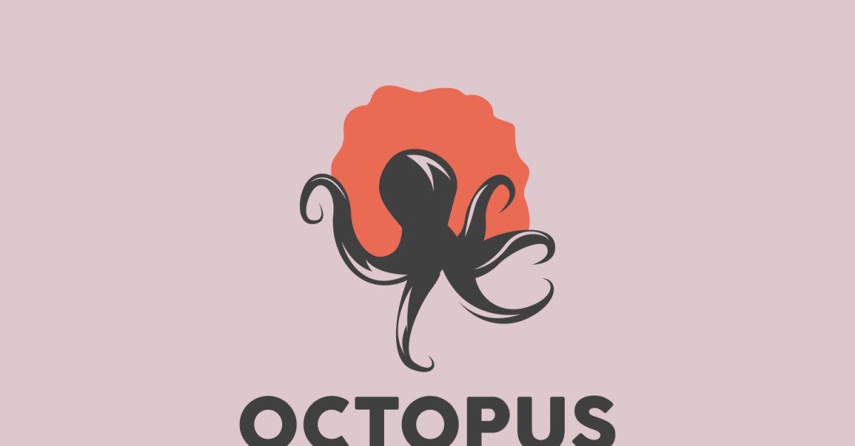Octopus Logo Old Retro Vintage DesignV9 - TemplateMonster