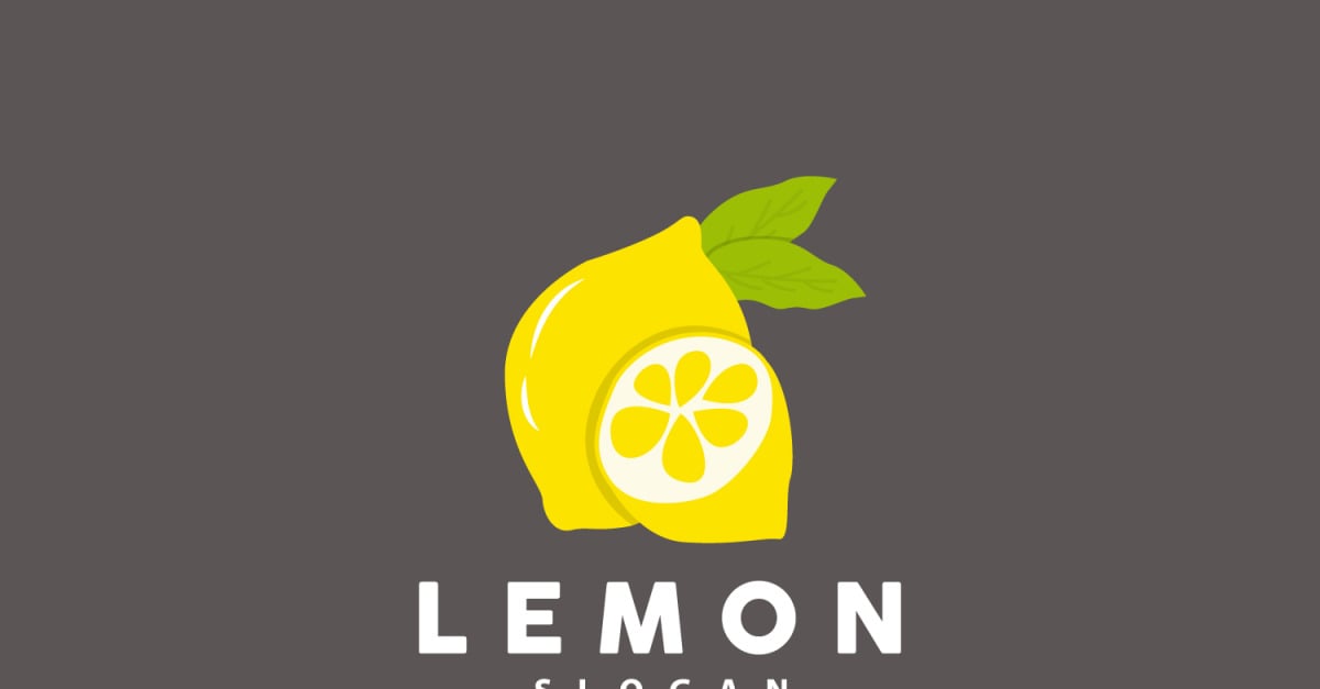 Logo Citron Jus De Citron Frais IllustrationV1