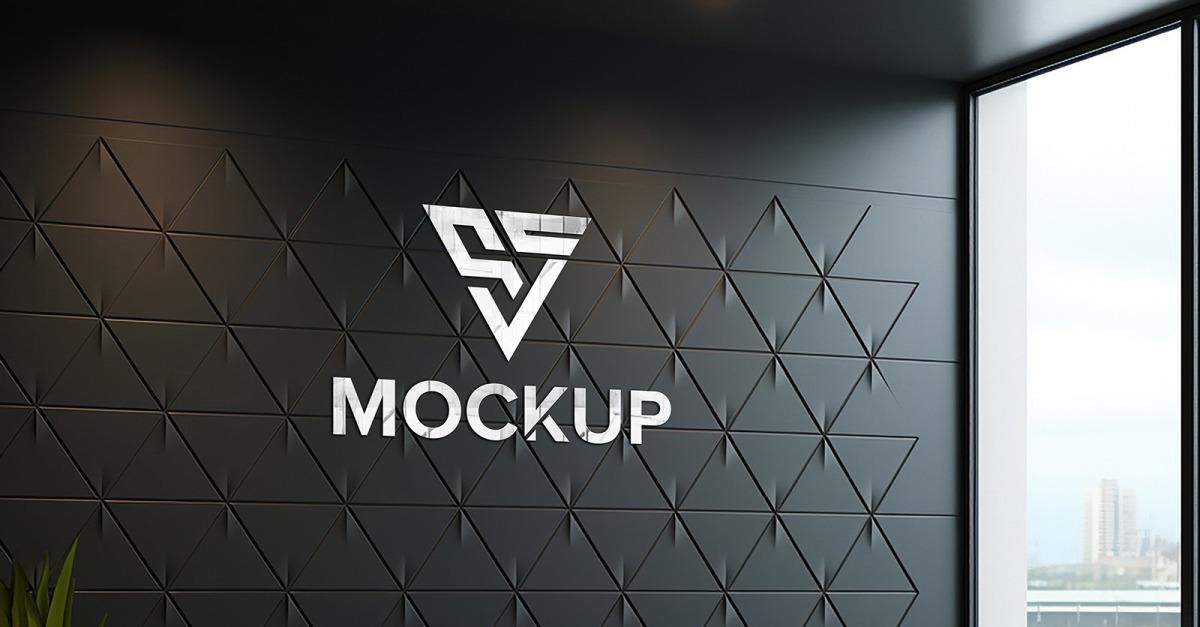 3d sign shop sign front logo mockup psd - TemplateMonster