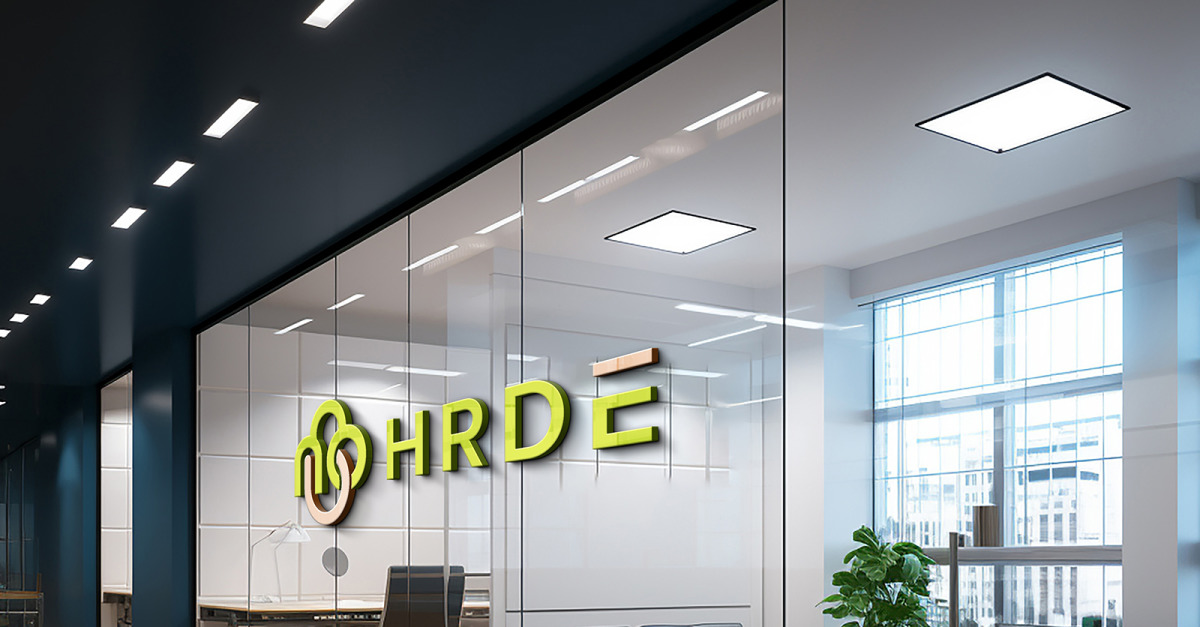 Glass wall partition office wall logo mockup