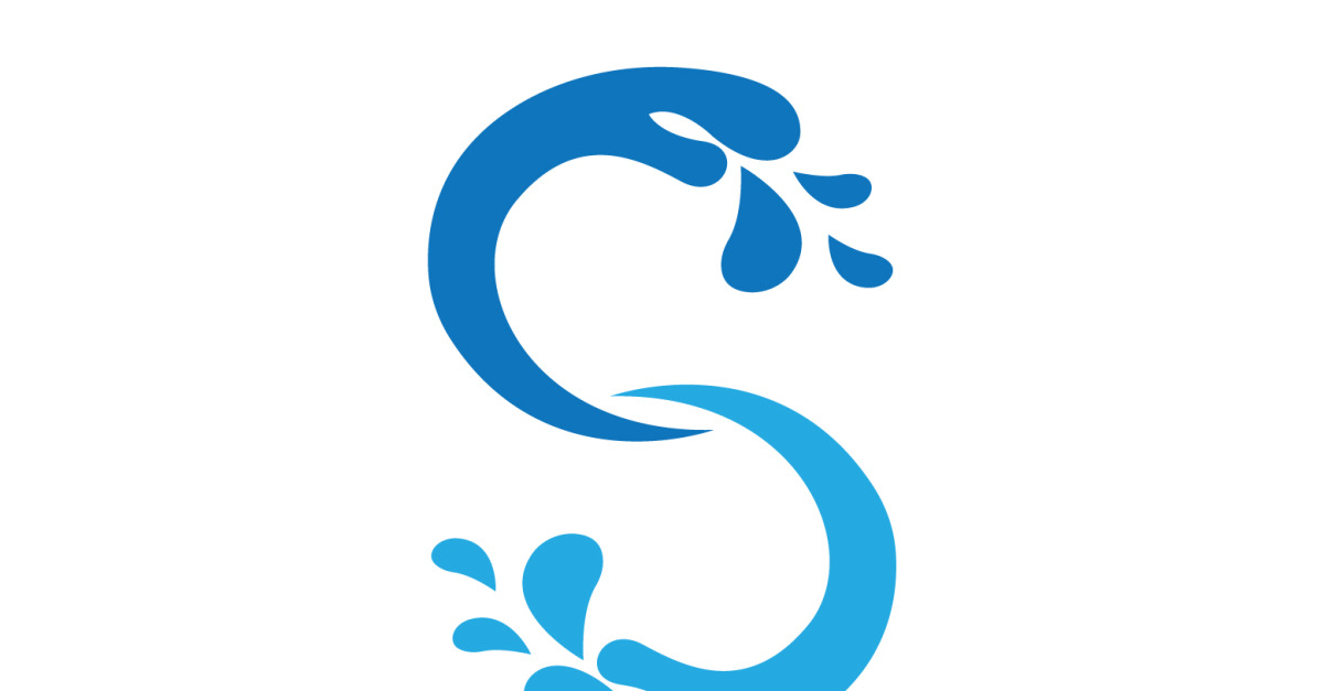 S splash agua azul logo vector versión v3 - TemplateMonster