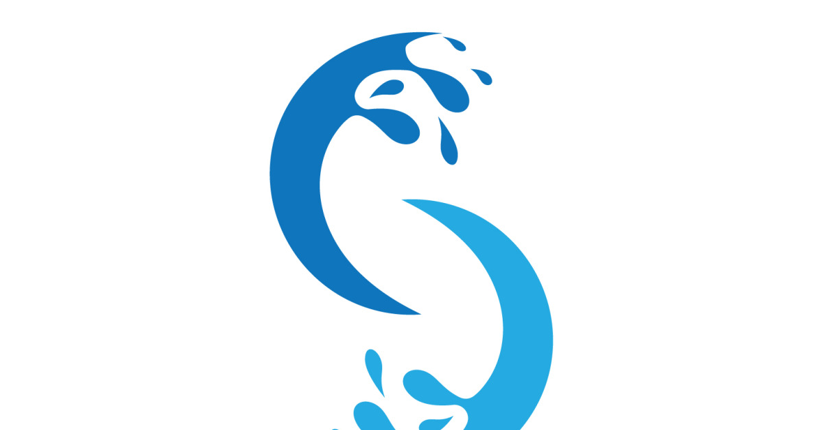 S splash water blue logo vector version v2 - TemplateMonster