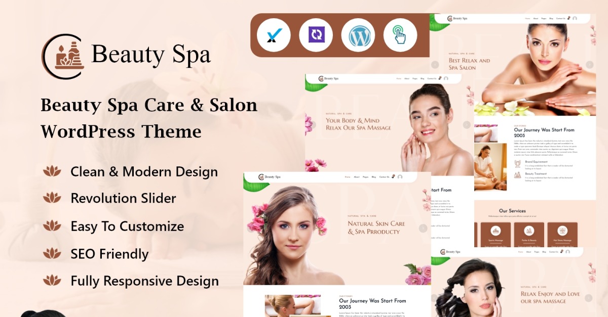 Thème WordPress pour les soins et salons de spa de beauté