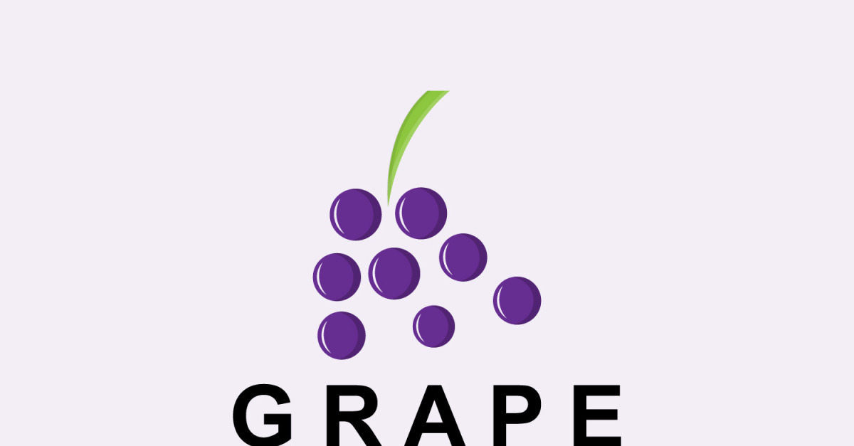 Üzüm Meyve Logo Stili Meyve Tasarımı V1 - TemplateMonster