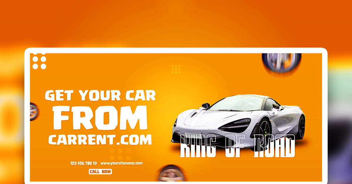 Premium Car Sales Advertisement banner psd design.