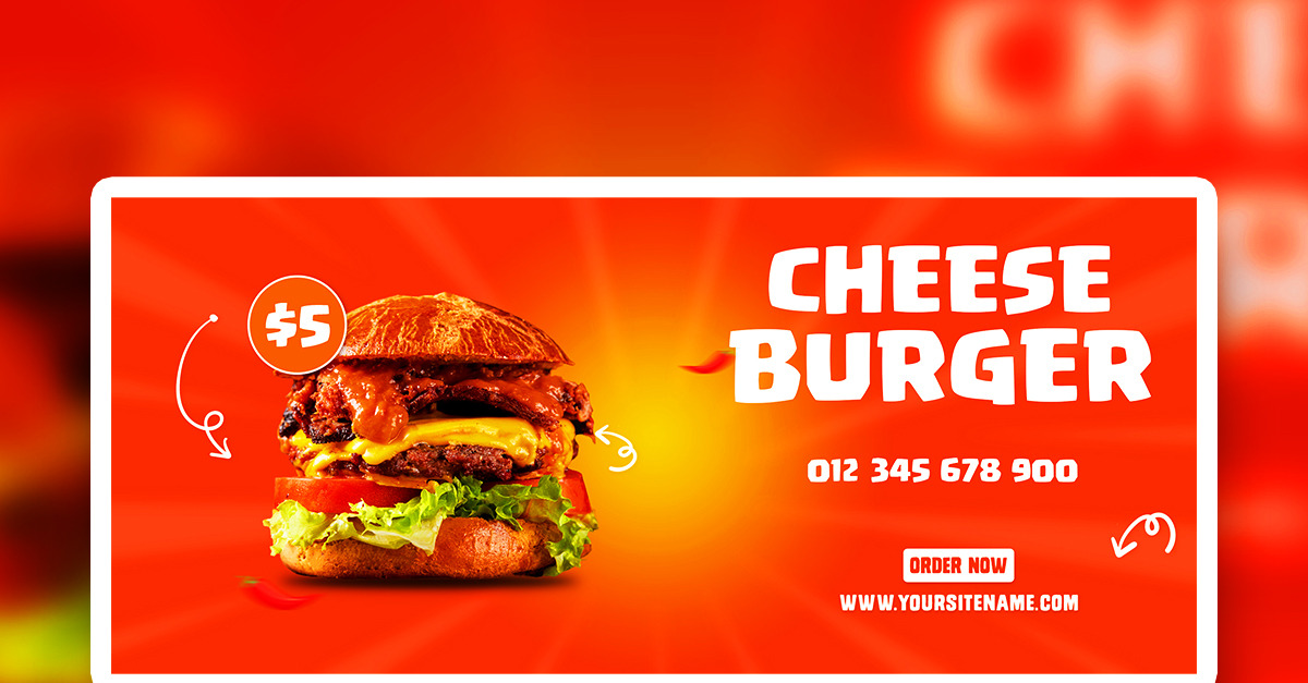 Premium Food Advertisement banner psd design