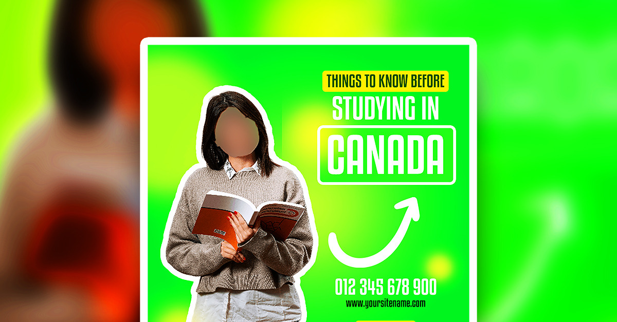Studying in Canada Advertisement Square psd design