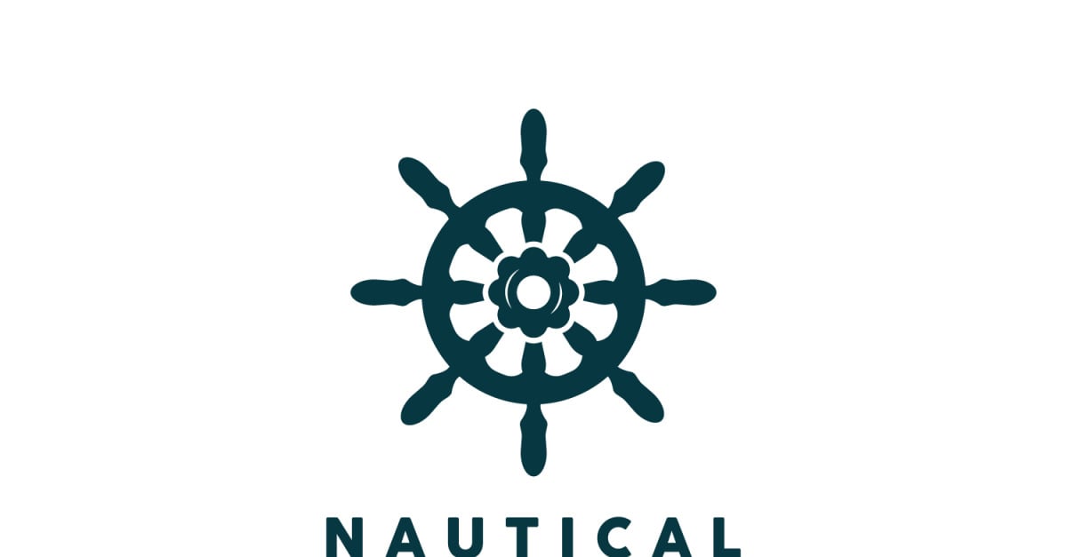 Logotipo do navio vetor marítimo náutico SimpleV3