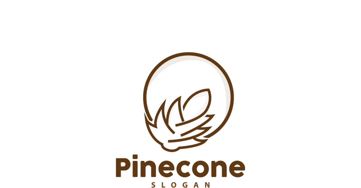 Pinecone Logo Simple Design Pine TreeV20 - TemplateMonster