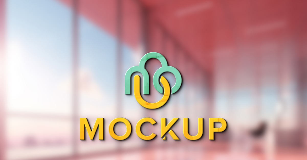 Restaurant glass wall logo mockup psd - TemplateMonster