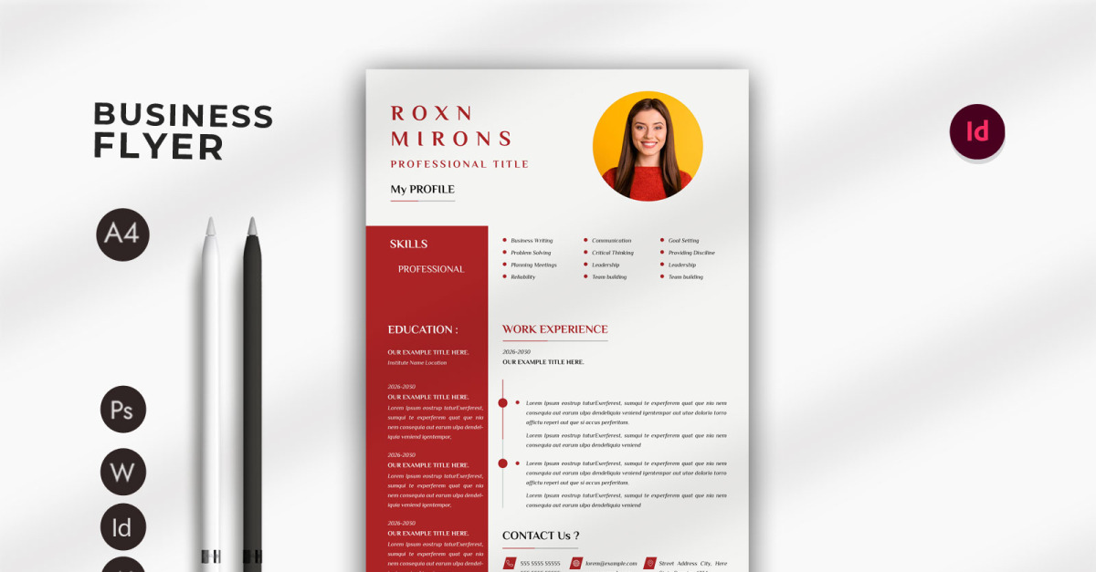 Professional CV template design-- #408682 - TemplateMonster