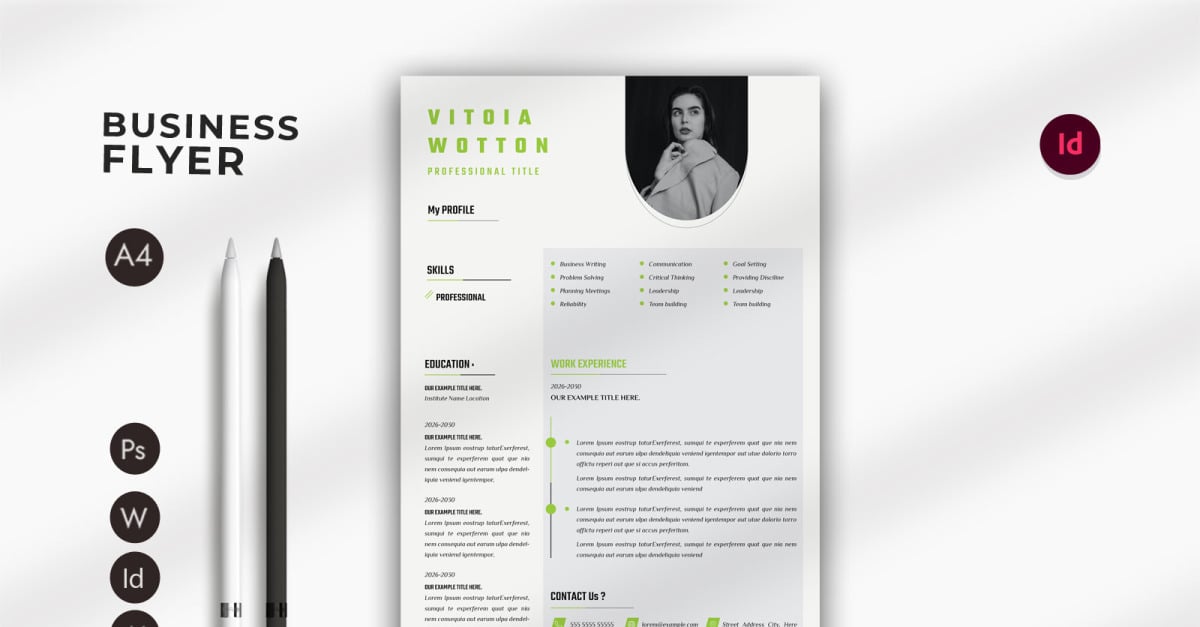 Simple and professional CV Template #408683 - TemplateMonster
