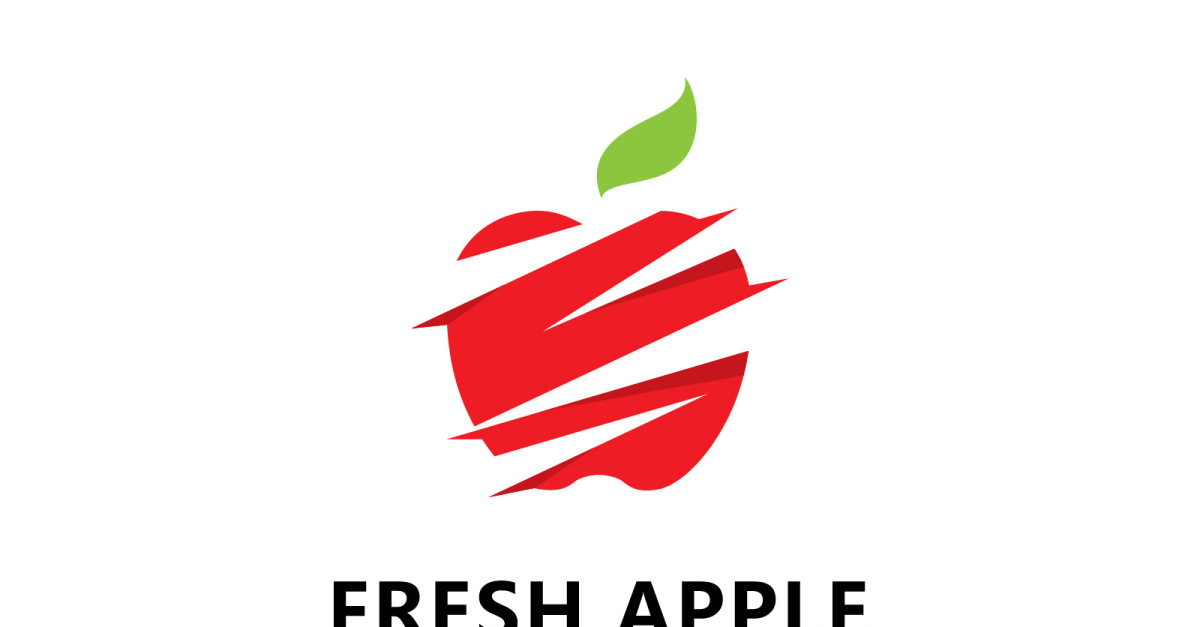 Apple fruit logo fresh fruit vector illustration V1