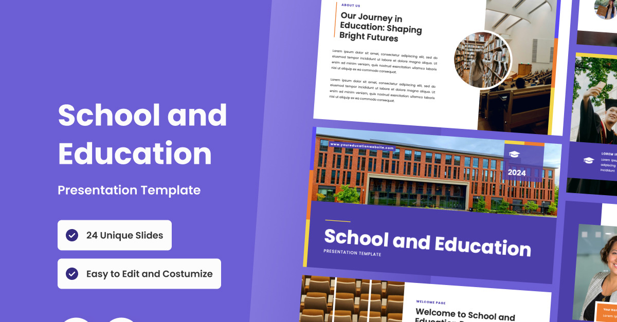School and Education Presentation Template Powerpoint