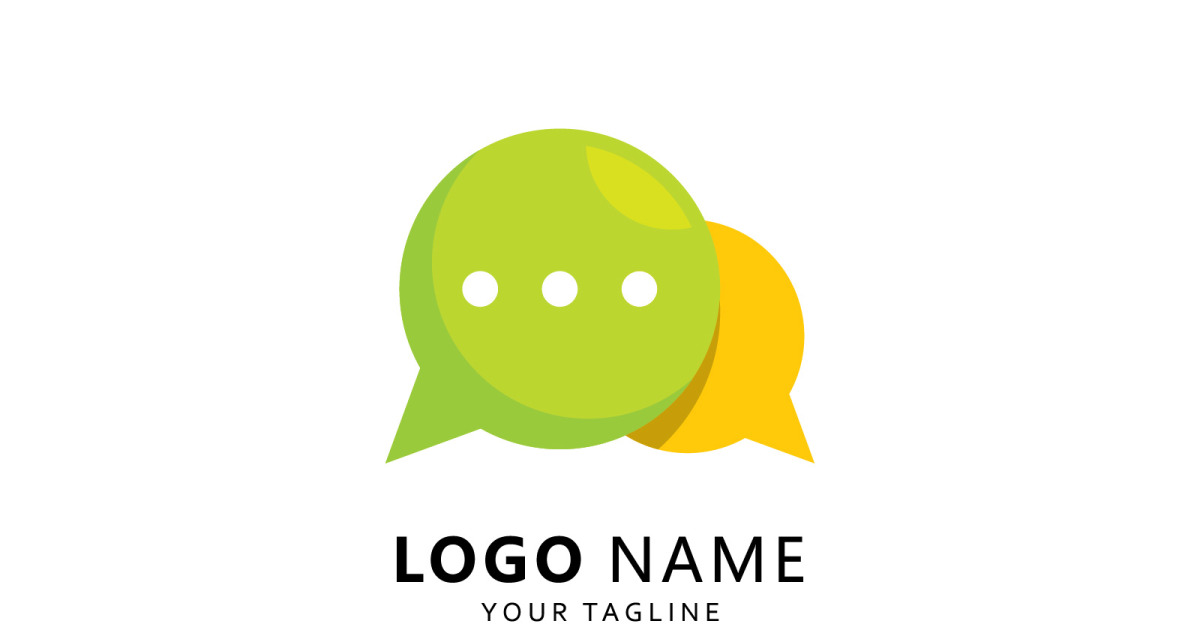 Bubble chat message logo template V 5 - TemplateMonster