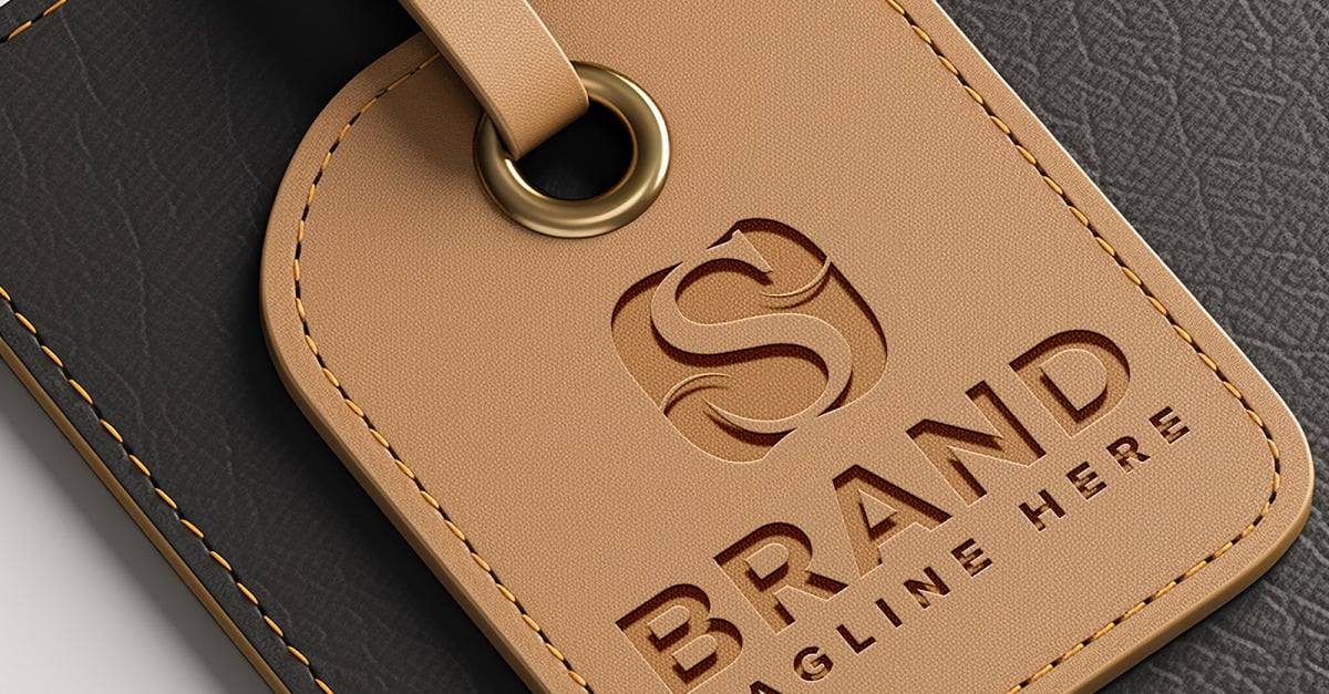Label tag luxury brand mockup design psd - TemplateMonster