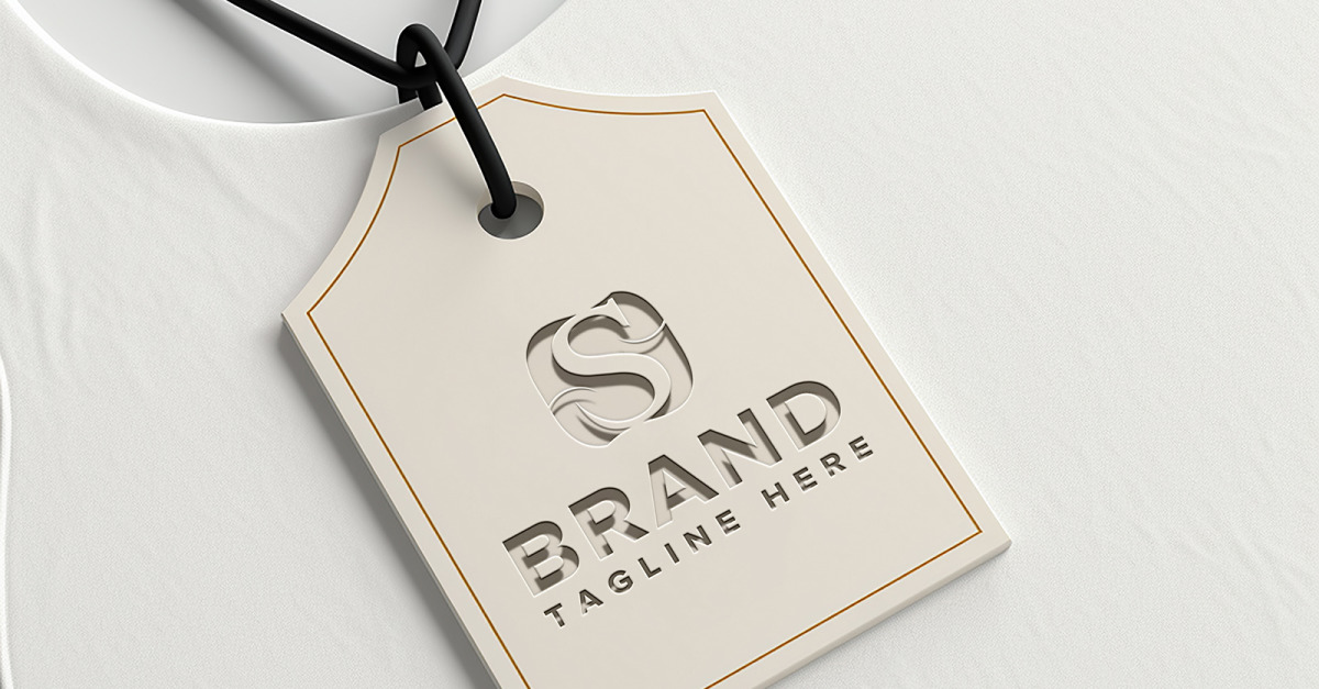 Label tag luxury brand mockup design - TemplateMonster