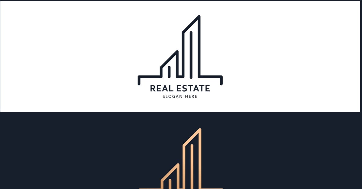 Emlak logosu ve simge tasarım konsepti V2 - TemplateMonster