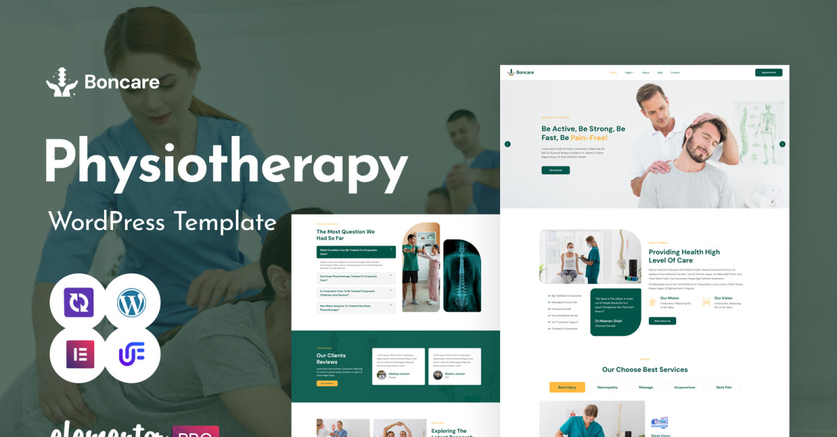 Boncare - Physiotherapy And Physical Therapy WordPress Theme