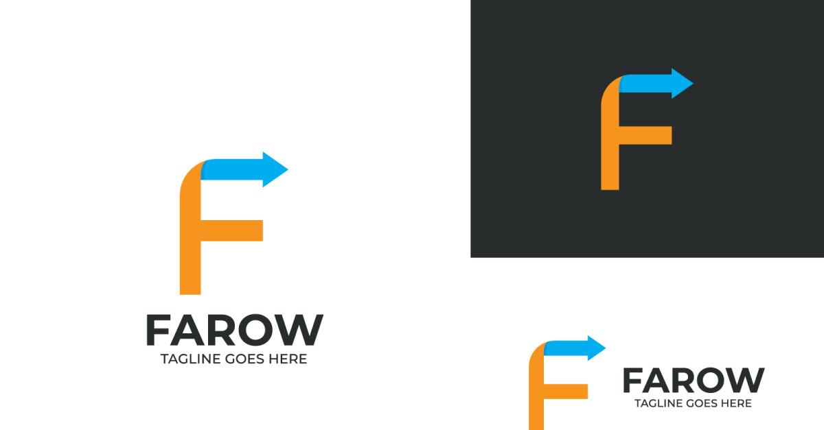 F Arrow Logo Template Design #409809 - TemplateMonster