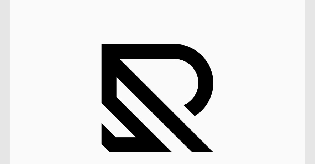 Letra RS SR iniciais logotipo minimalista - TemplateMonster