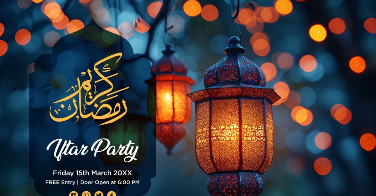 Ramadan Iftar Party Banner Design Template 180