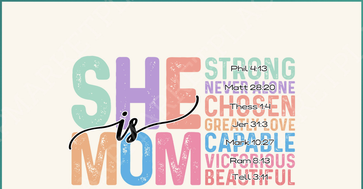 She is Mom PNG, Empowered Women Quote, Strong Mom Mother's Day PNG, Mom ...