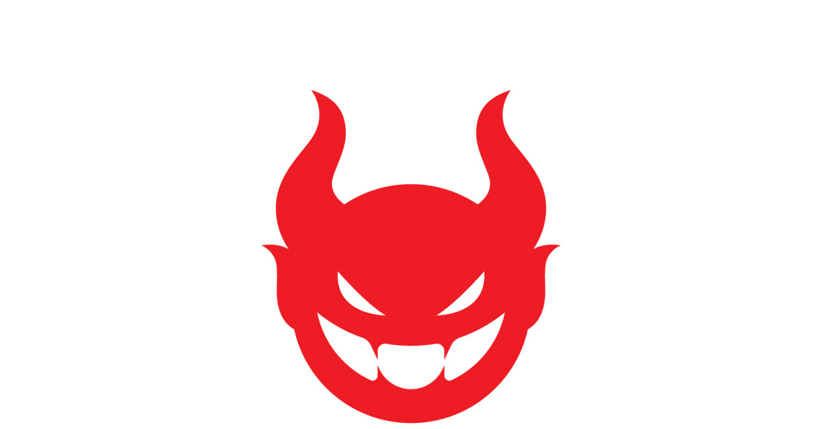 Red devil logo vector icon template V6 - TemplateMonster