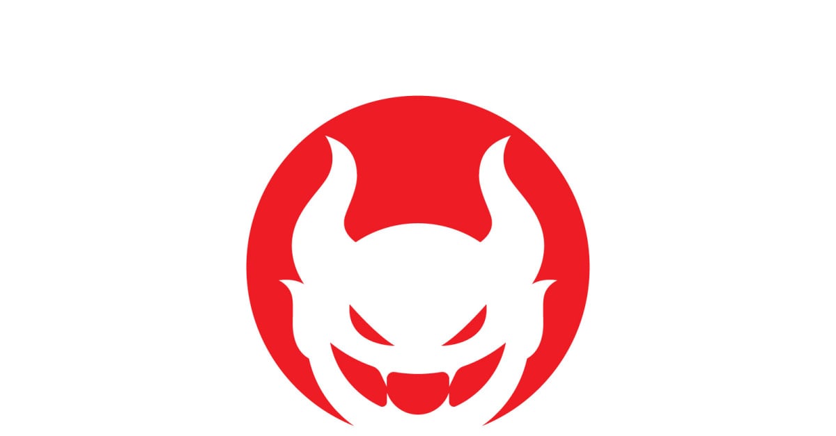 Red devil logo vector icon template V7 - TemplateMonster