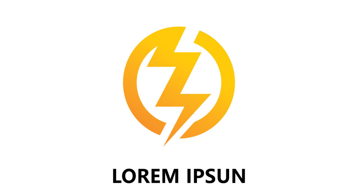 Yıldırım Logo simge vektör tasarımı V6 - TemplateMonster