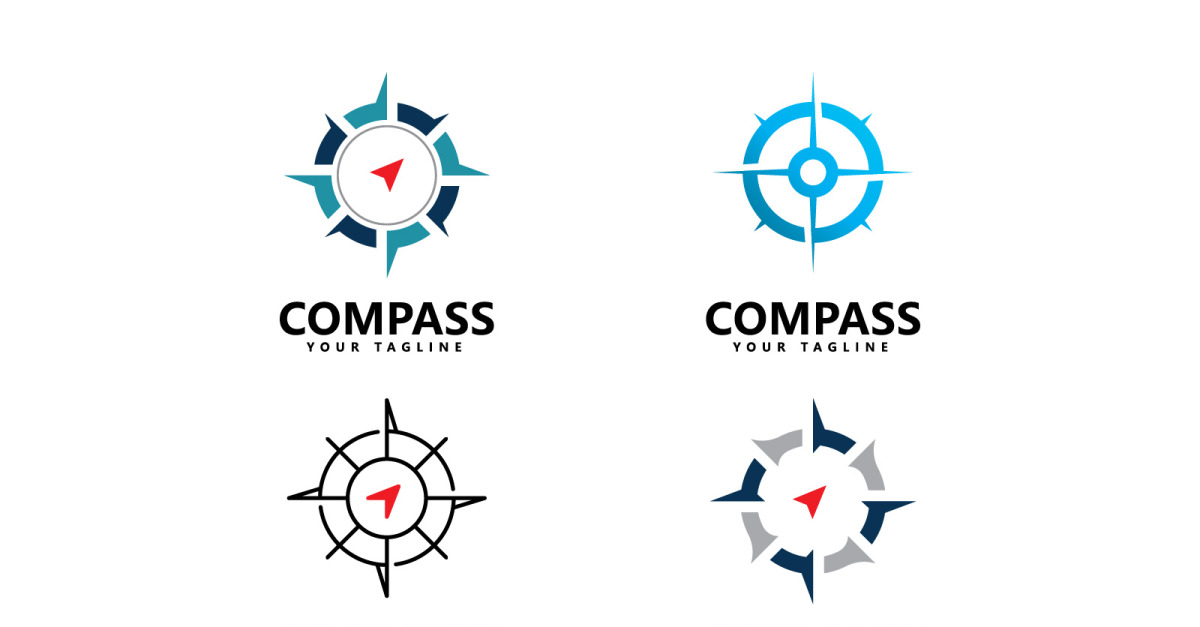 Pusula Logo simge vektör şablonu tasarımı V9