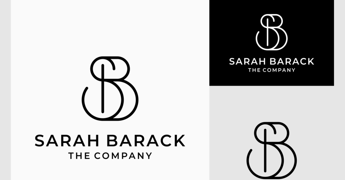 Letter SB Initials Minimalist Logo #410984 - TemplateMonster