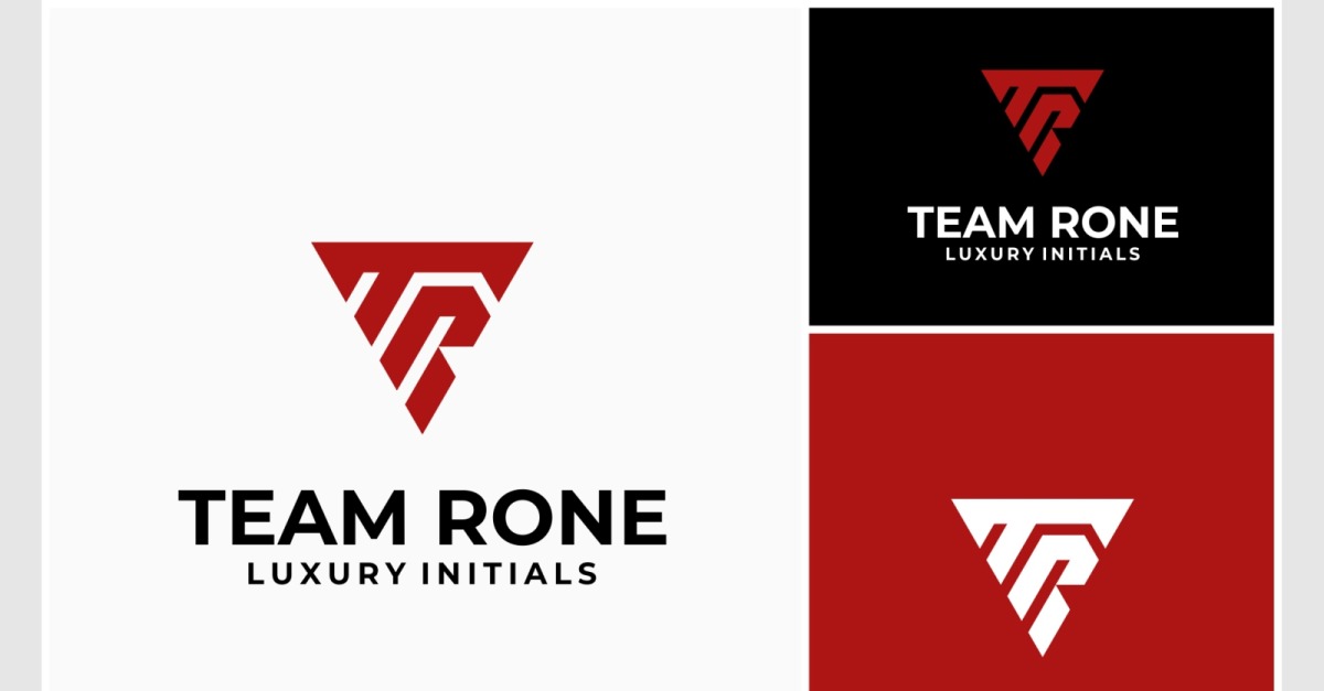 Letter TR RT Initials Triangle Logo #411545 - TemplateMonster