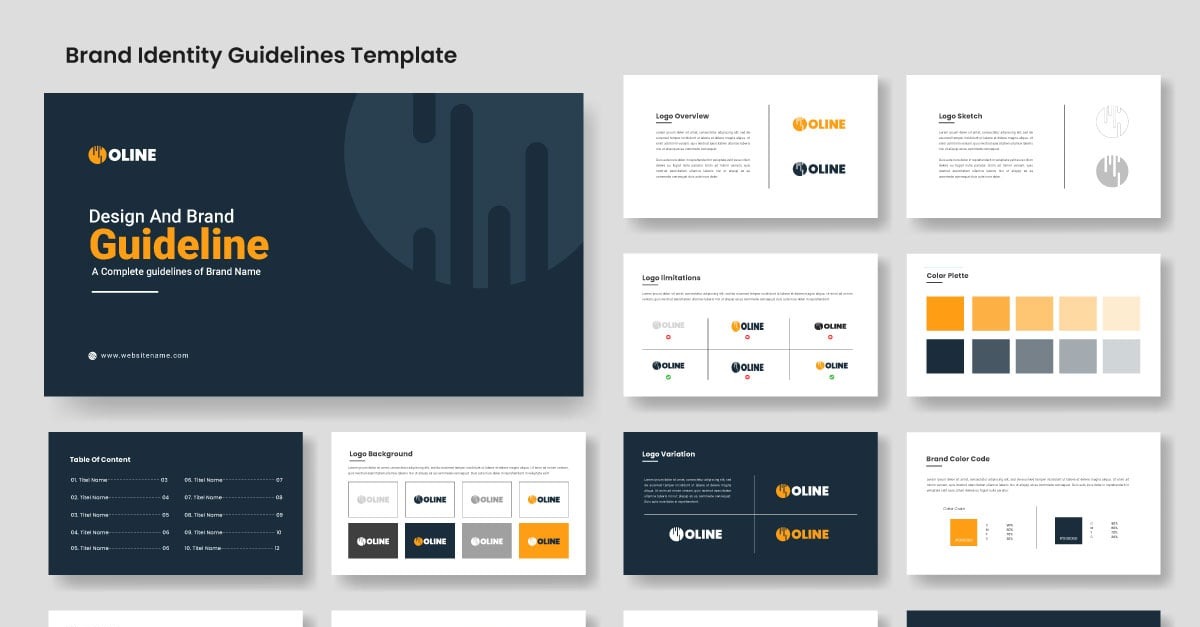 Professional Brand Guidelines Template presentation