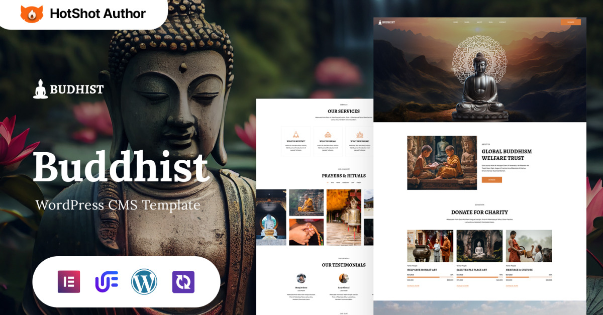 Budhist - Buddhist WordPress Elementor Theme