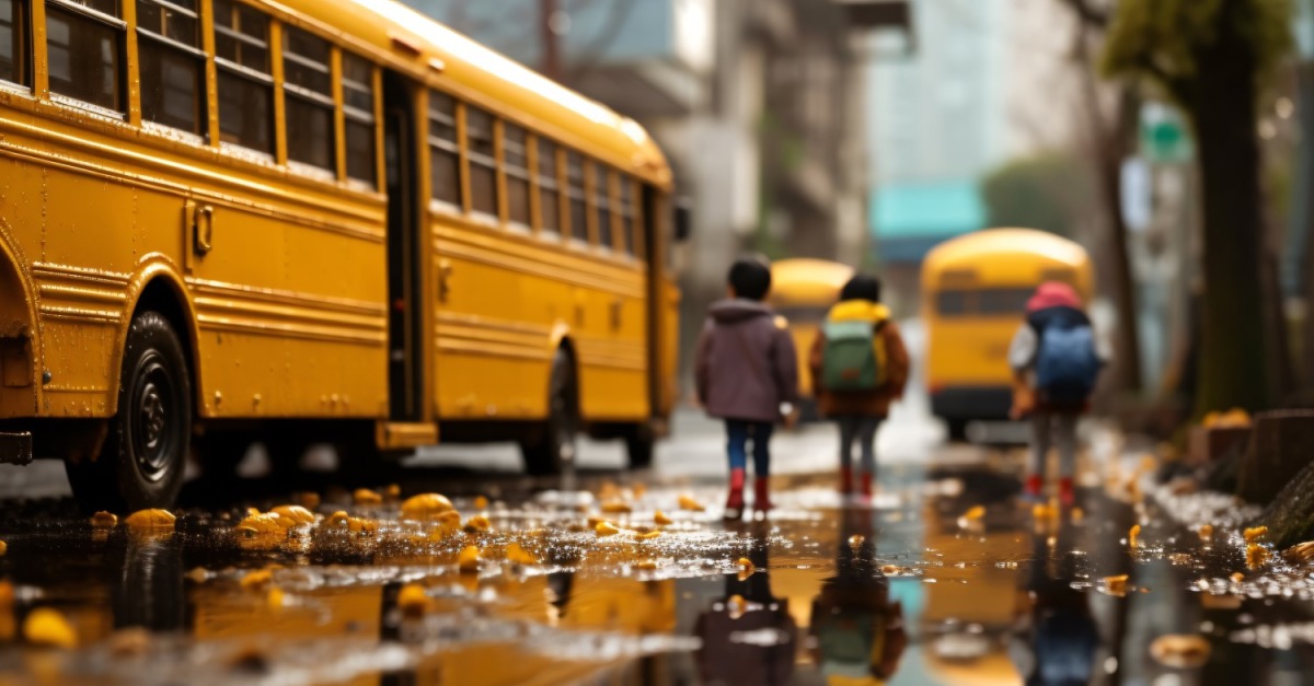 School Rush Kids, Backpacks, and Bus Rides 21