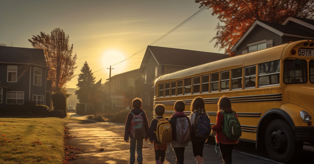 School Rush Kids, Backpacks, and Bus Rides 24