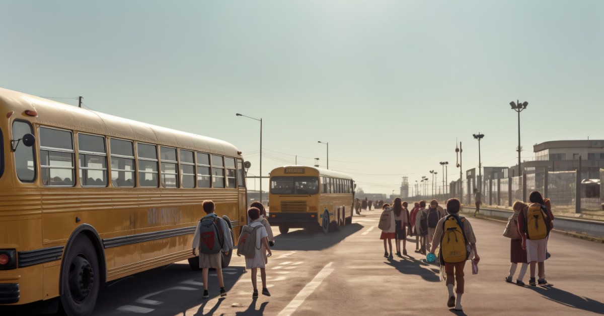 School Rush Kids, Backpacks, and Bus Rides 30