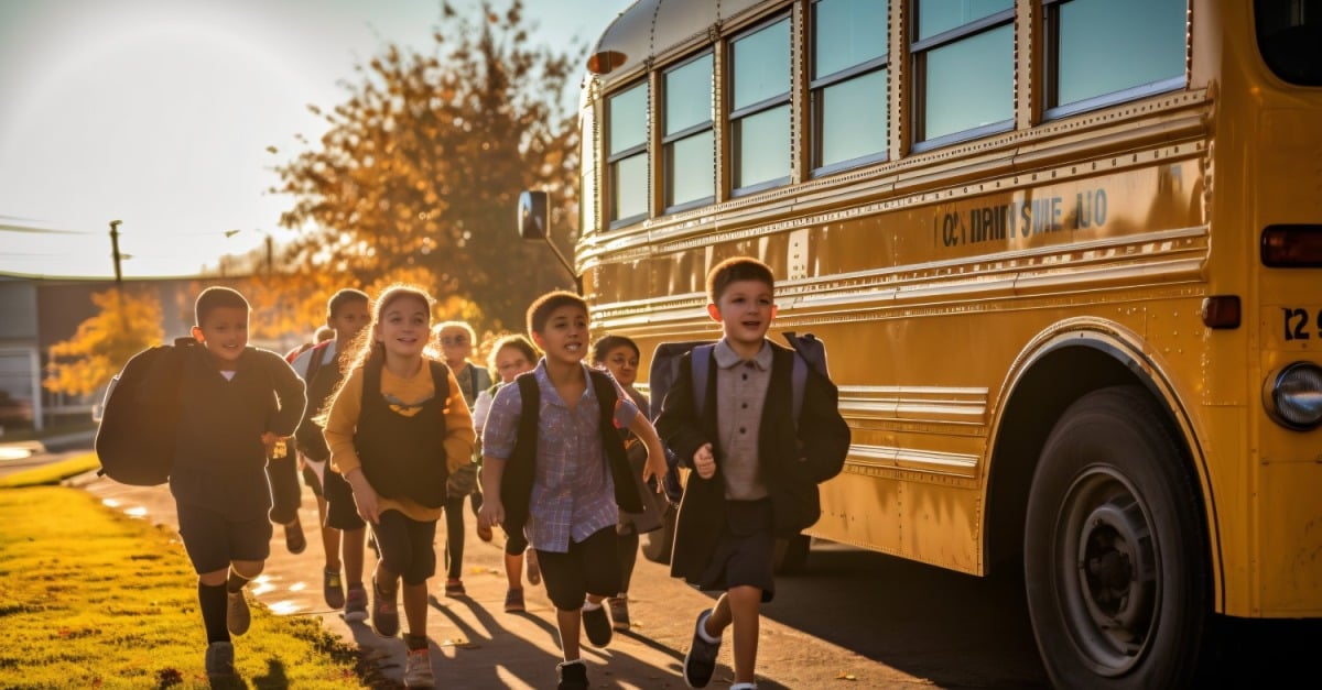 School Rush Kids, Backpacks, and Bus Rides 76