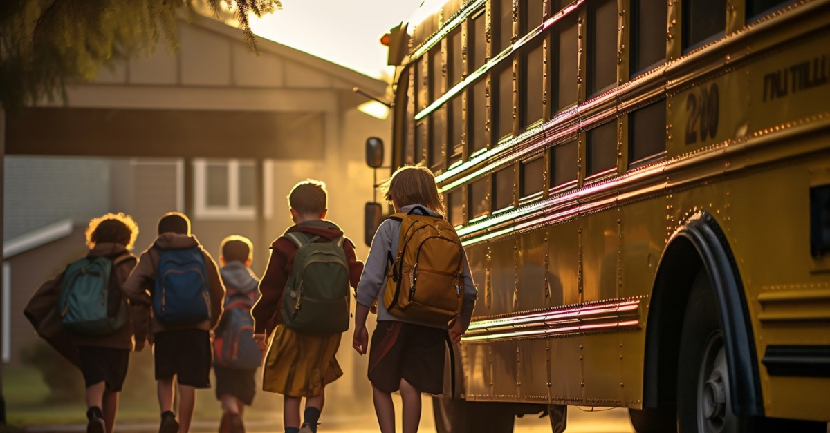 School Rush Kids, Backpacks, and Bus Rides 78
