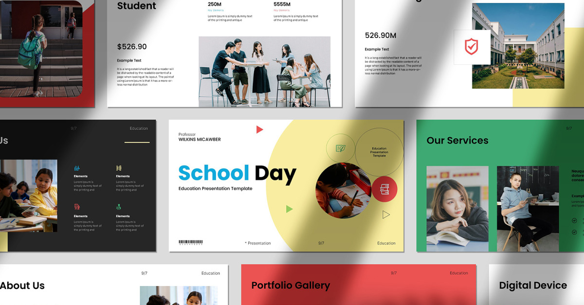 Modèle de présentation PowerPoint pour la journée scolaire