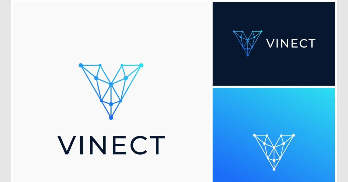 Letter V Connection Technology Logo #412556 - TemplateMonster