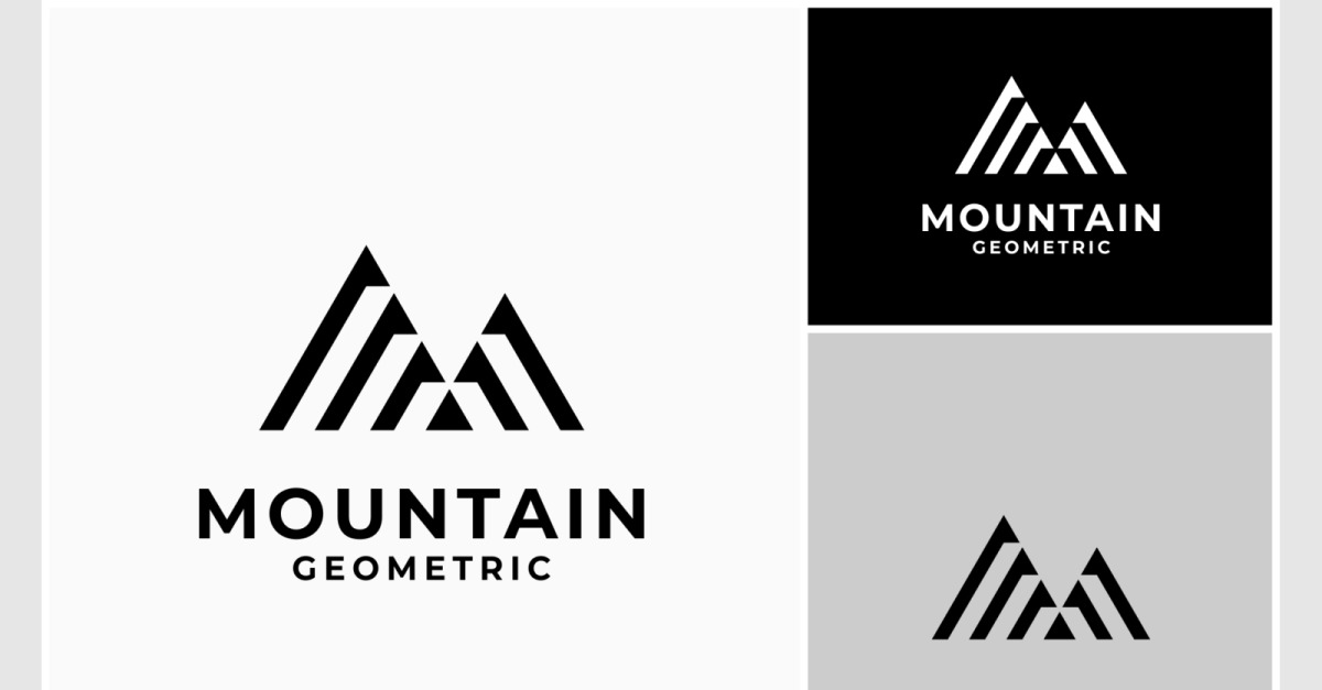 Logo Géométrique De Montagne Simple #412565 - TemplateMonster