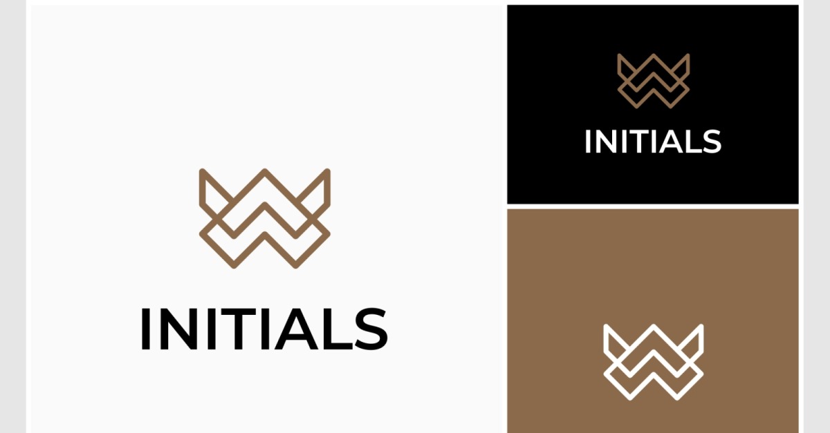 Letter WW Initials Minimalist Monogram Logo - TemplateMonster