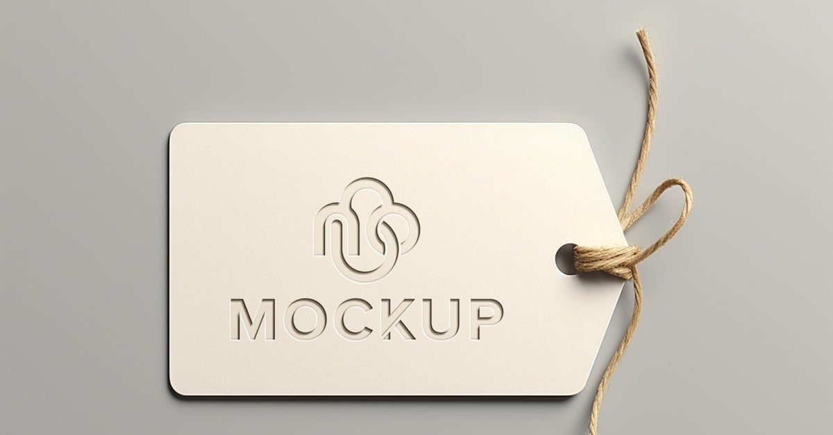 Luxury label or price tag brand mockup psd - TemplateMonster