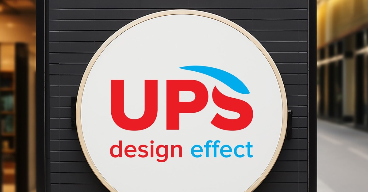 Realistic white circle sign box mockup design psd