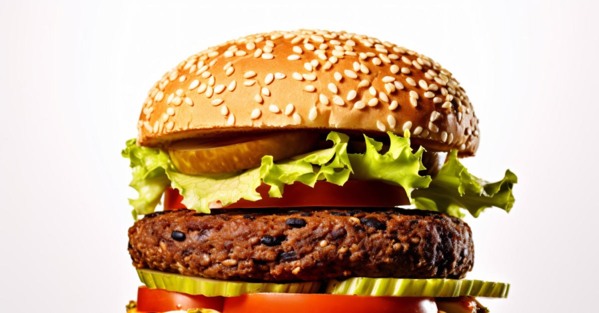 Hot hamburger, Bacon burger with beef patty 53